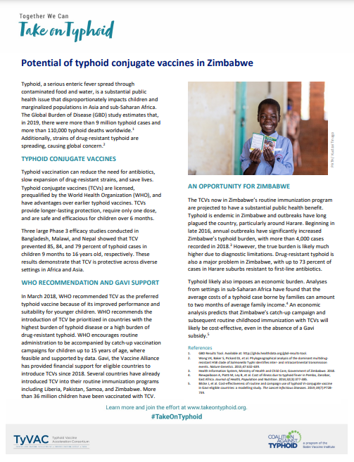 Zimbabwe Resources - Take on Typhoid